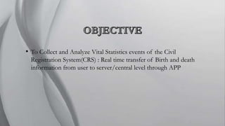 Civil registration system | PPTX