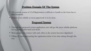 Civil registration system | PPTX