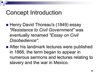 Civil resistance & Disobedience | PPT