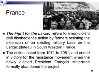 Civil resistance & Disobedience | PPT