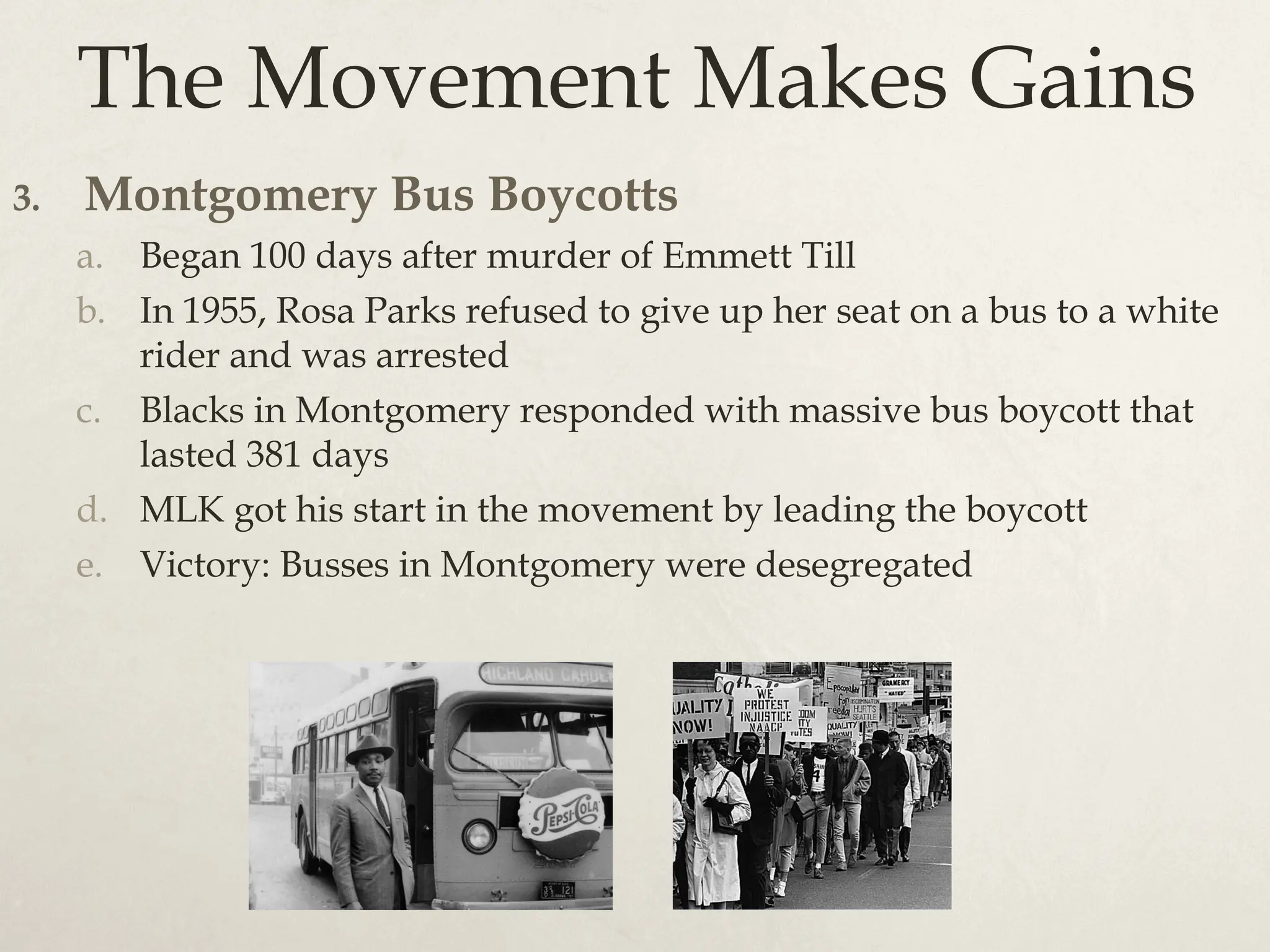 The Major Civil Rights Events of the 1950s | PPTX
