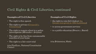 Civil Rights and Liberties timed.pdf | Civic affairs | Politics