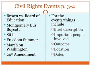 Civil rights foldable | PPT