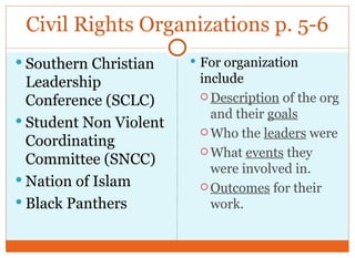Civil rights foldable | PPT