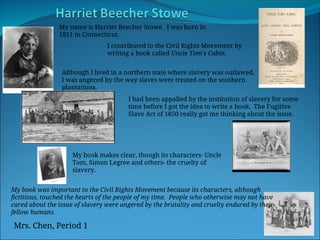 Civil Rights Harriet Beecher Stowe power pt | PPT