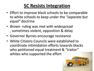 Civil rights movement in sc 8 7.2 | PPT