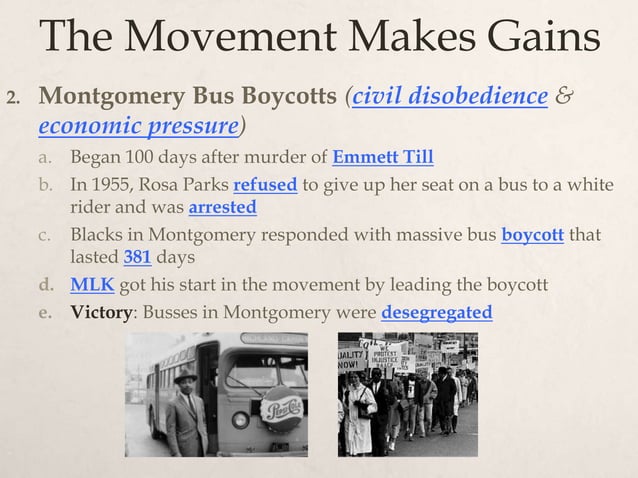 1950s Civil Rights Movement | PPT