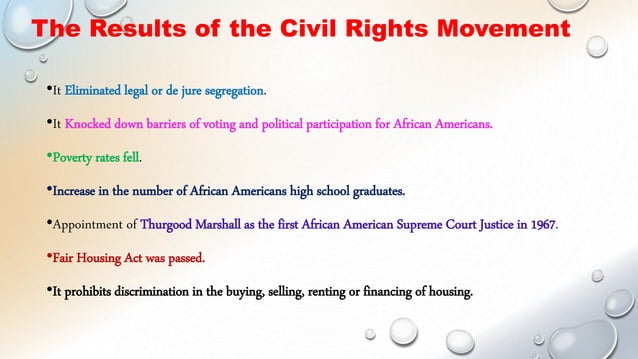 Civil Rights Movements in the USA | PPTX