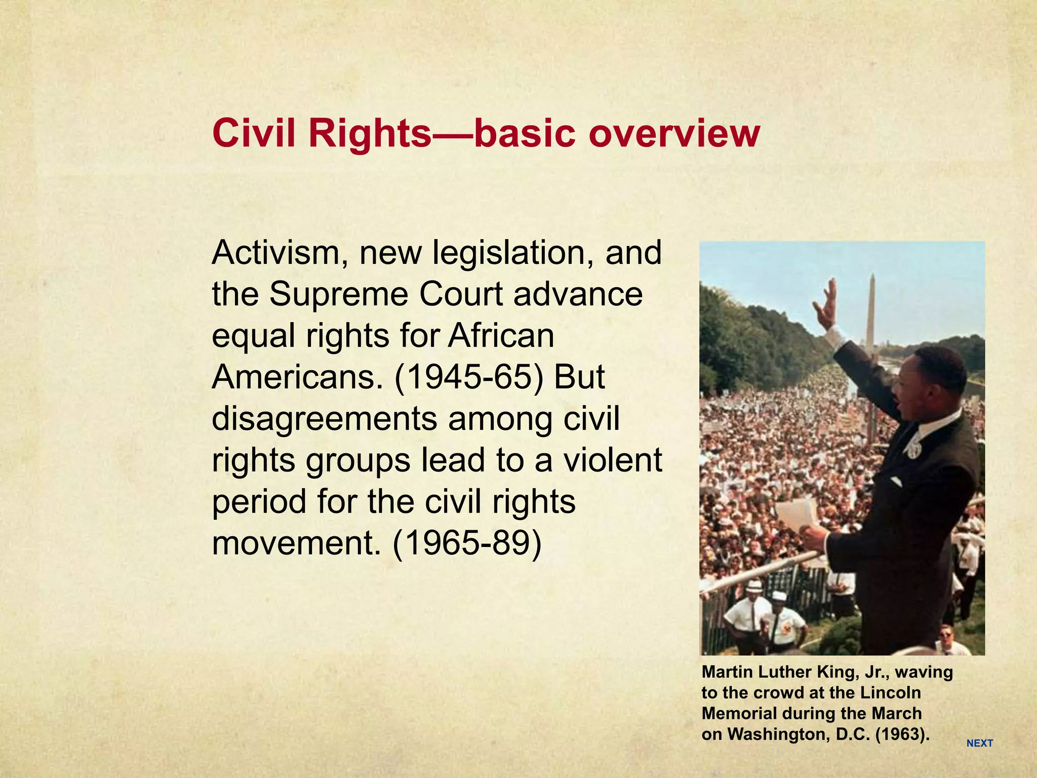 Civil Rights Overview: IB History of the Americas | PPT