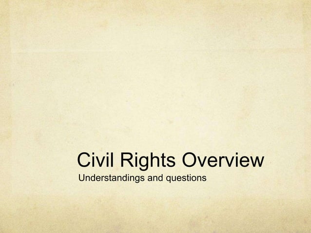 Civil Rights Overview: IB History of the Americas | PPT
