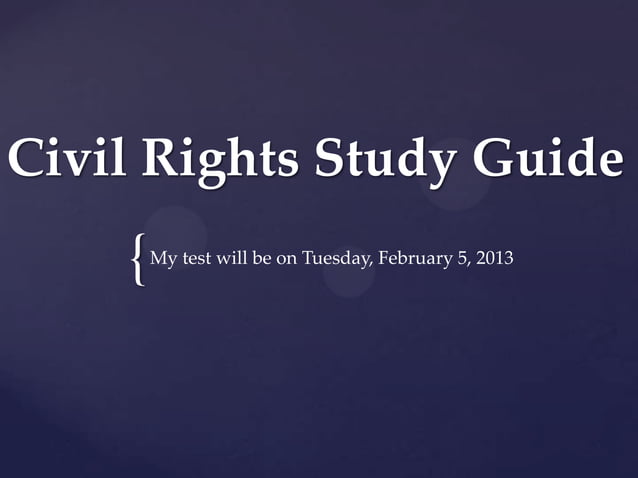Civil rights study guide | PPT