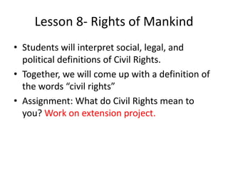 Civil rights unit | PPTX