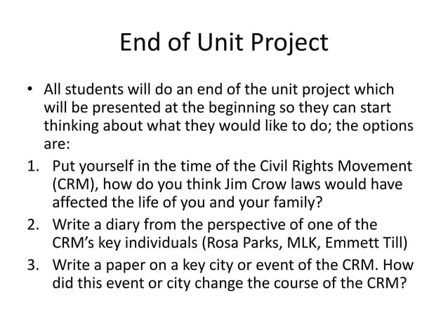 Civil rights unit | PPT