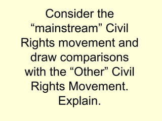 Civil rights unit other movements | PPT | Politics