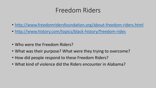 Civil rights web quest | PPTX