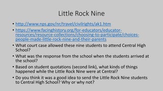 Civil rights web quest | PPTX