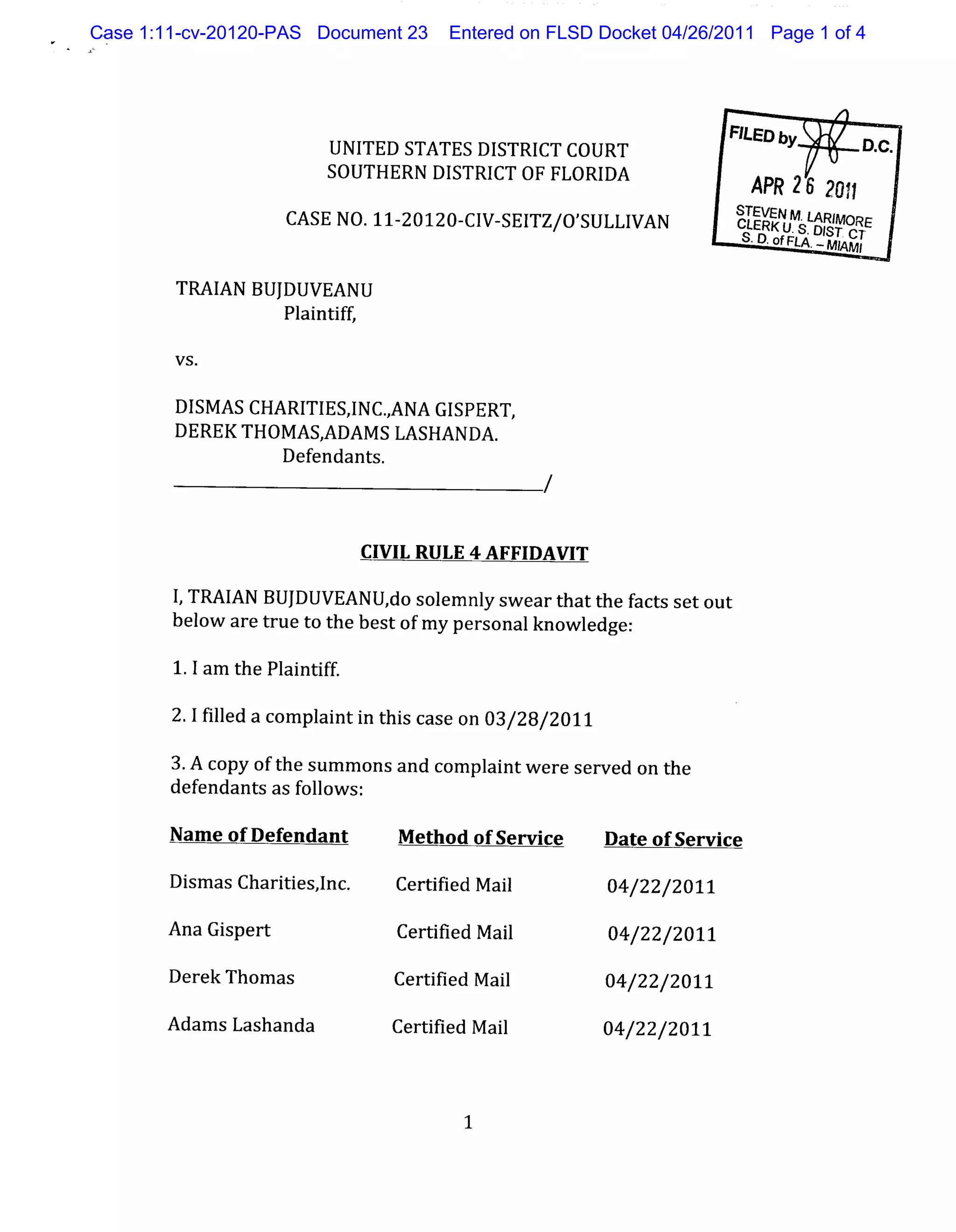 Civil rule 4 affidavit | PDF | Free Download