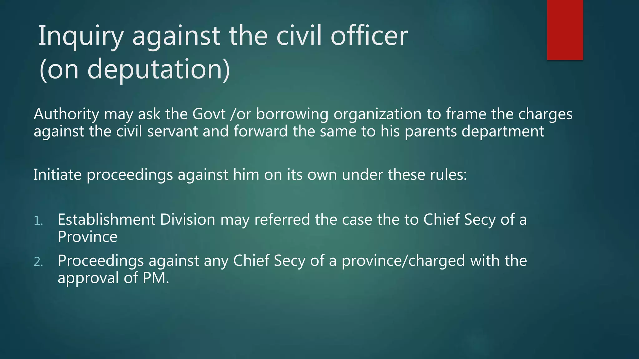 Civil servant efficiency and discipline rules, 2020 | PPTX