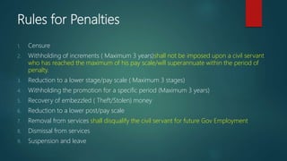 Civil servant efficiency and discipline rules, 2020 | PPTX