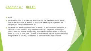 Civil Servant Rules and their rights for employees.pptx | Law