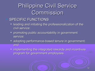 Civil service, Merit system and CSC | PPT