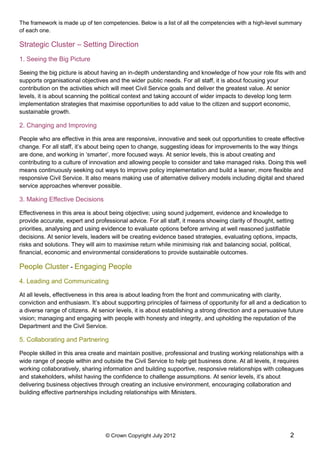 Civil service competency framework | PDF