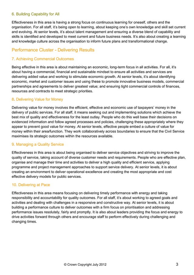 Civil service competency framework
