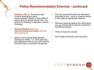 Civil service fast stream skills | PPT