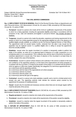 The Civil Service Commission | DOCX