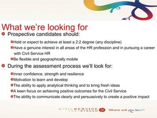 Civil Service HR Fast Stream | PPT