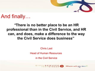 Civil Service HR Fast Stream | PPT