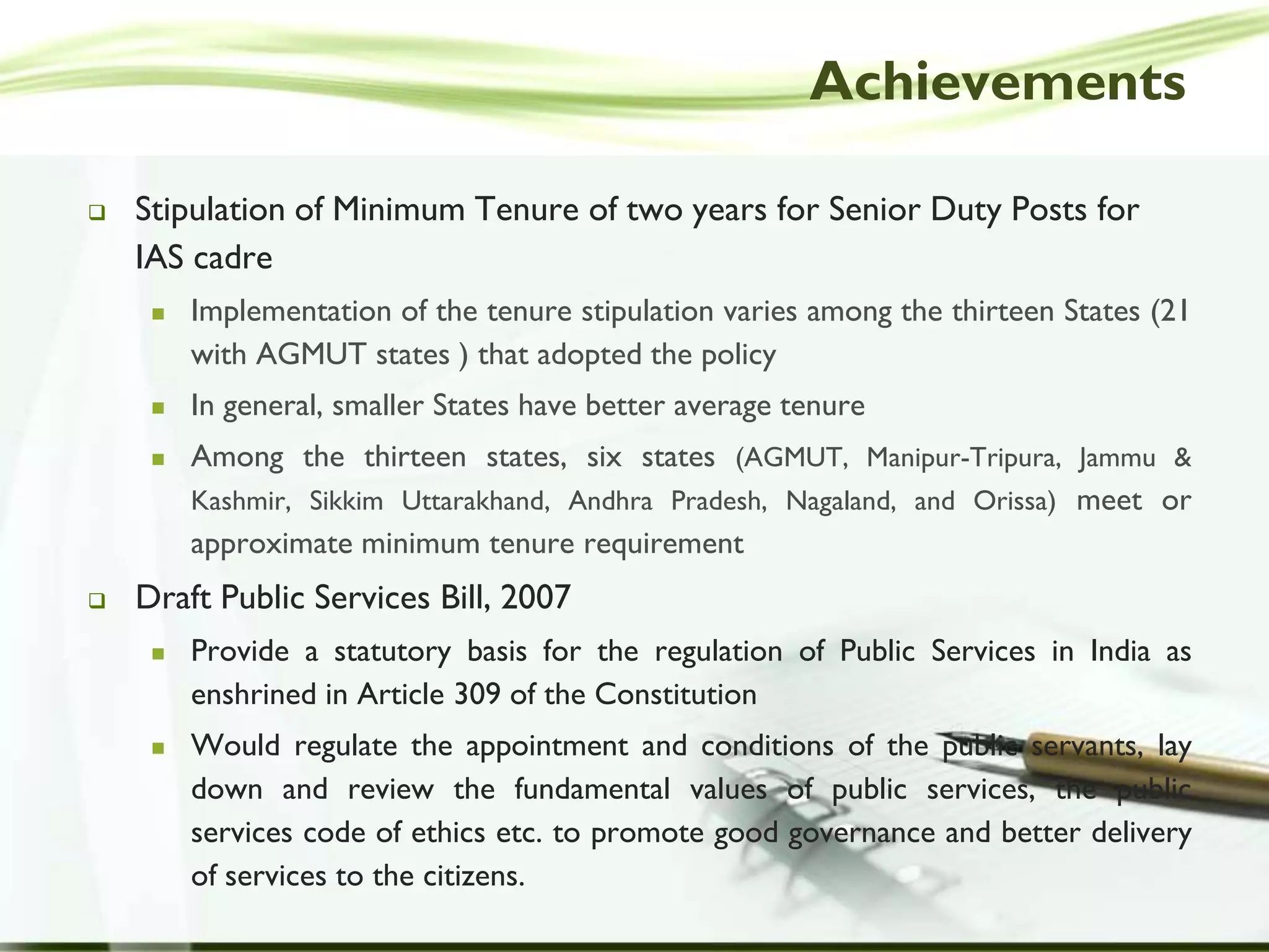 Civil service reforms | PPTX