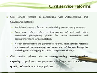 Civil service reforms | PPTX