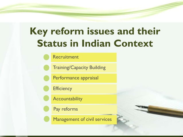 Civil service reforms | PPTX