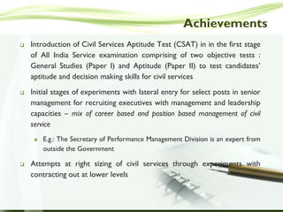 Civil service reforms | PPTX