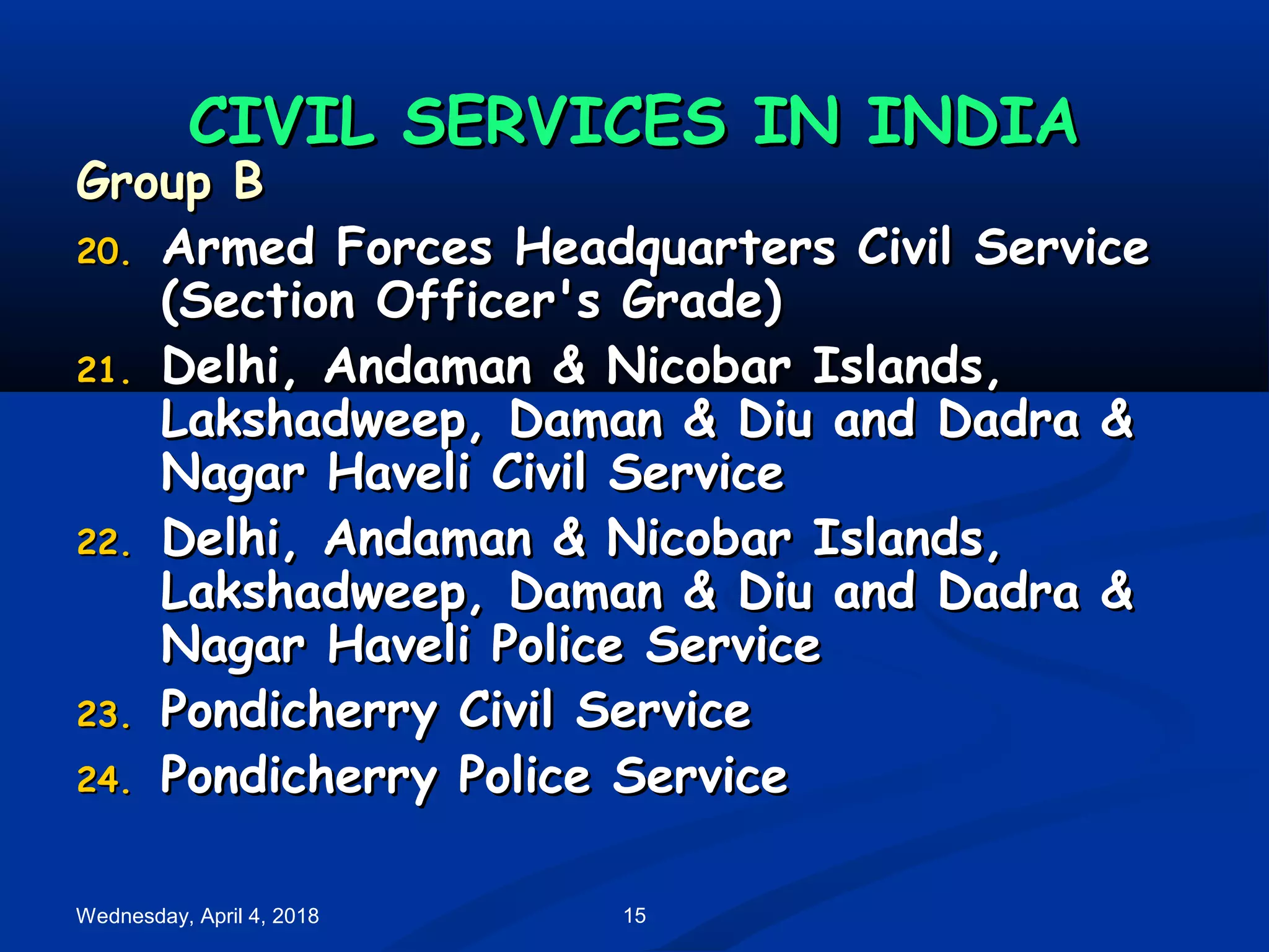 Civil services examinations | PPT