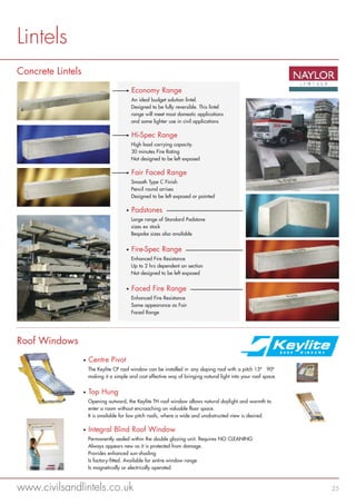 Civils & Lintels - Civil Engineering Products | PDF