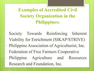 Civil society perspective definition , role and examples | PDF