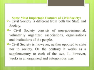 Civil society perspective definition , role and examples | PDF