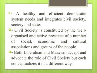Civil society perspective definition , role and examples | PDF