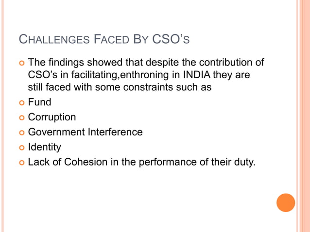 Civil Society Organisation (CSO) | PPTX | Non-Profit Organizations ...