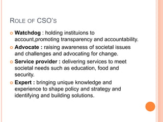 Civil Society Organisation (CSO) | PPTX