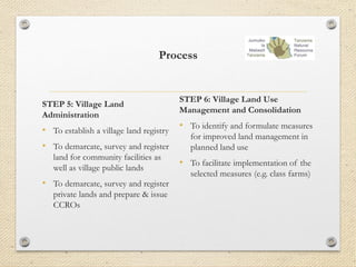 Civil society support to land use planning in Tanzania | PPT