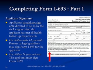 Immigration Medical Exams and the I-693 Form | PDF