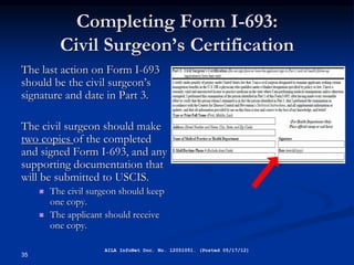 Immigration Medical Exams and the I-693 Form | PDF