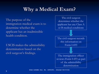 Immigration Medical Exams and the I-693 Form | PDF