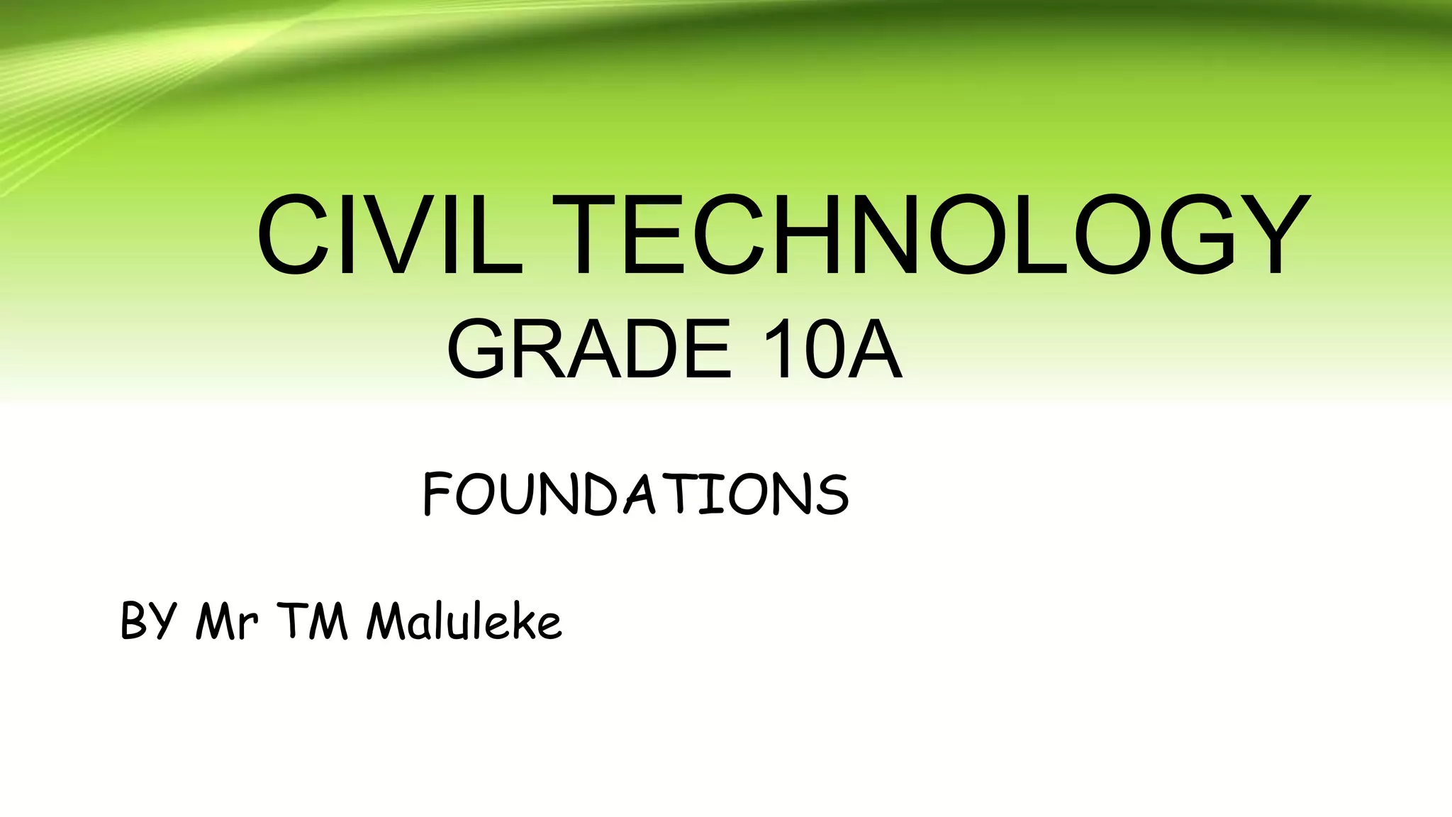 Civil technology presentation | PPTX
