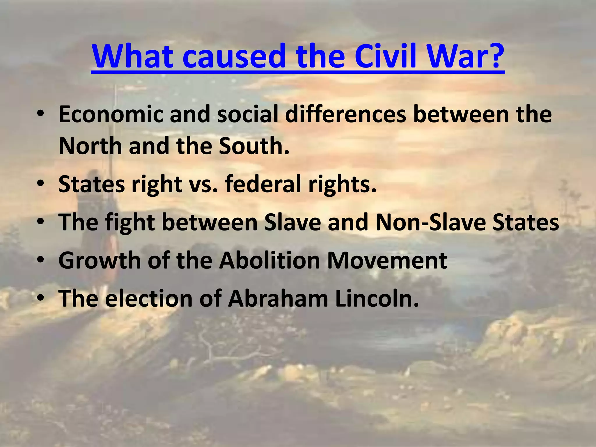 Civil War - A Summary for Grades 5-8 | PPTX