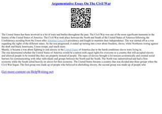 Civil War Dbq | PDF