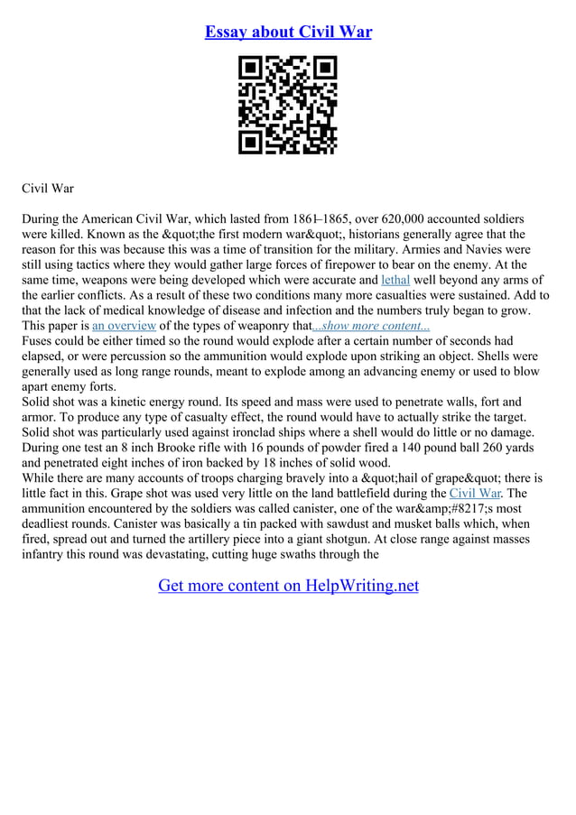 Civil War Essays | PDF